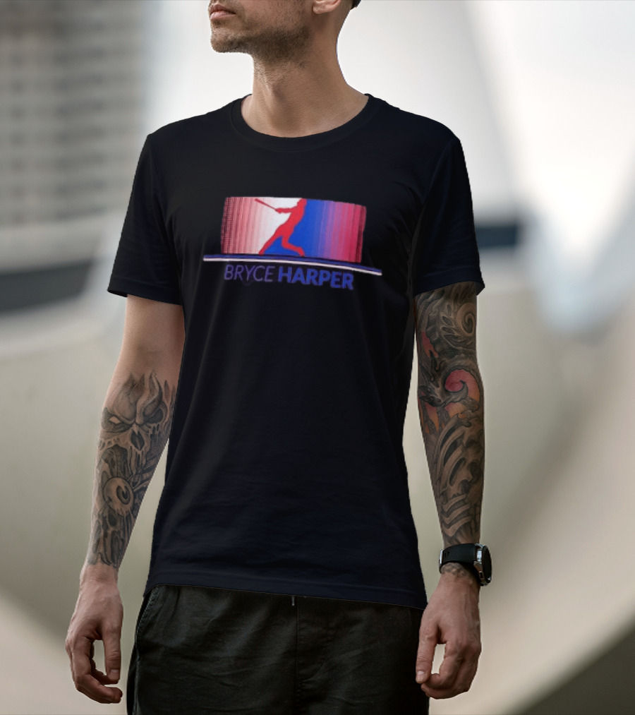 Bryce Harper Philadelphia Phillies Solo Stripe MLB Batter T-Shirt