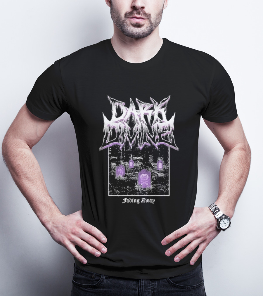 Dark Divine Fading Away Graveyard Tombstones T-Shirt