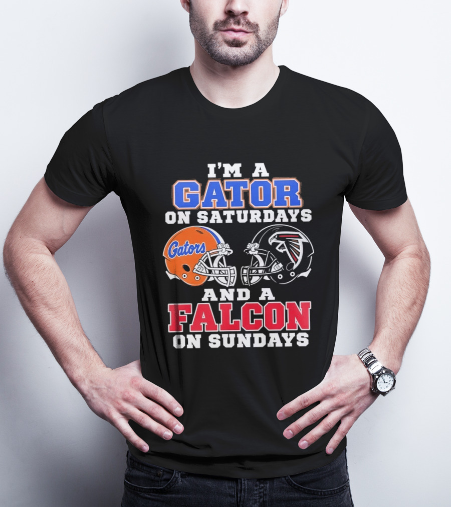 I'm A Gator On Saturdays And A Falcon On Sundays Helmet Fan Spirit T-Shirt