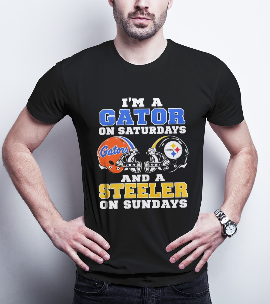 Gator On Saturdays Steeler On Sundays Football Fan Pride T-Shirt