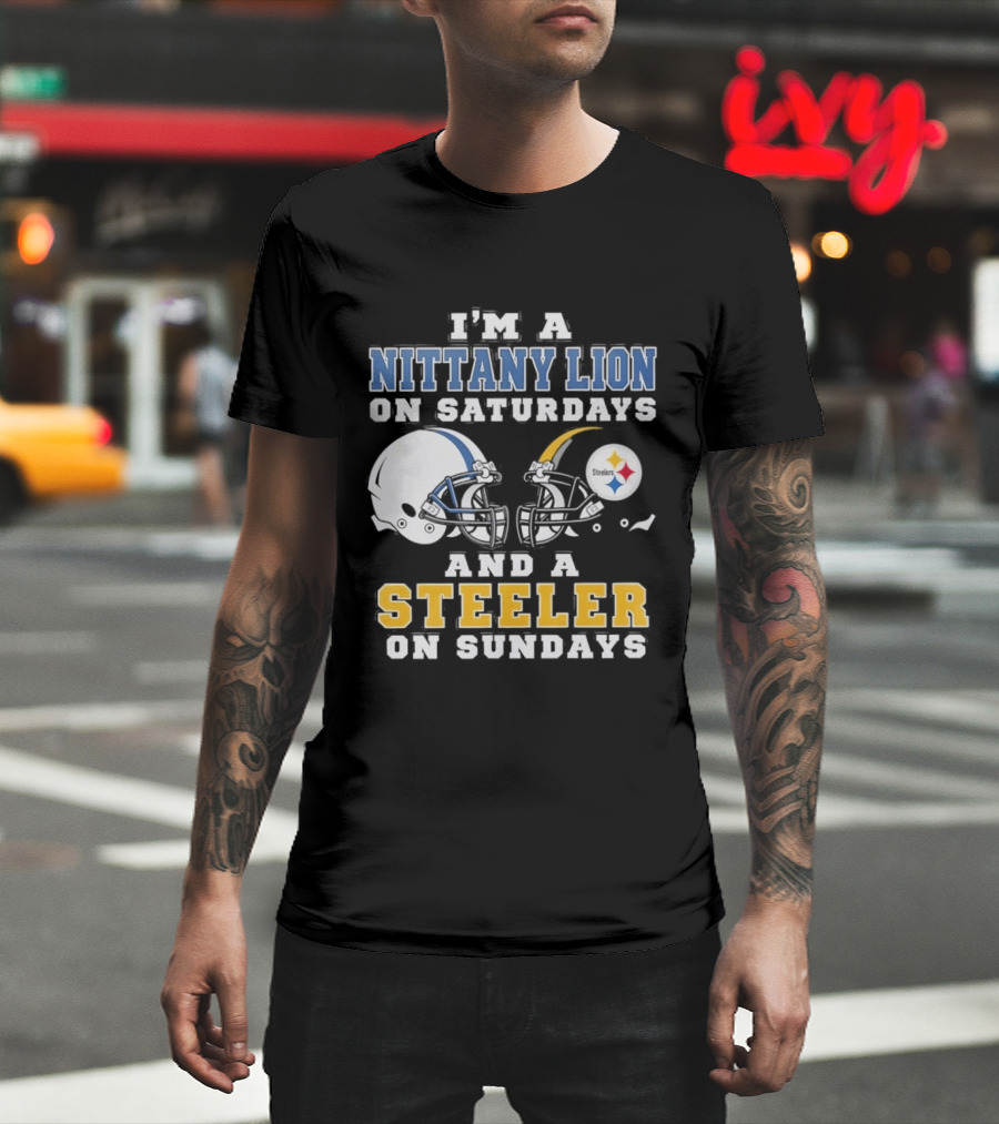 Nittany Lion Saturdays Steeler Sundays Football Fan Gear T-Shirt