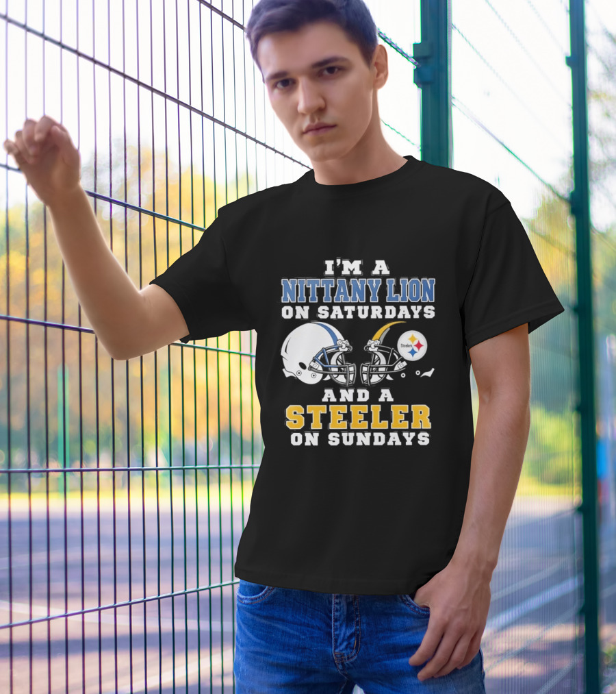 Nittany Lion Saturdays Steeler Sundays Football Fan Gear T-Shirt