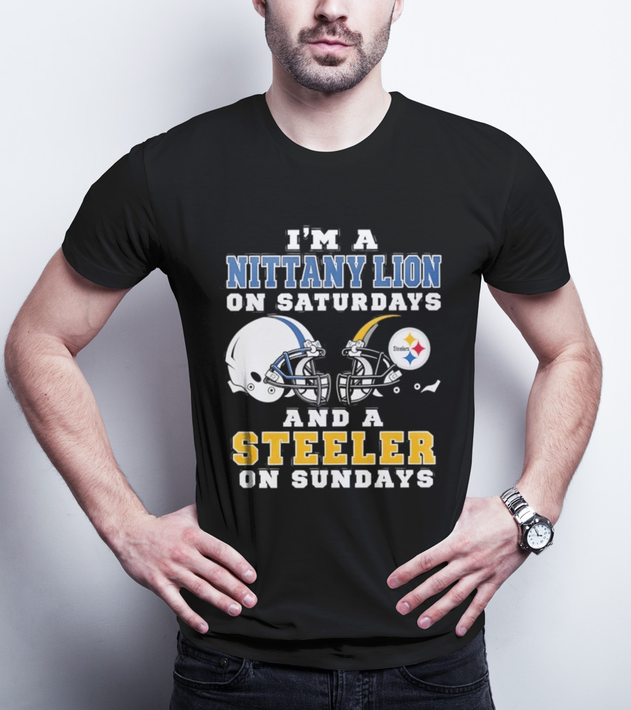 Nittany Lion Saturdays Steeler Sundays Football Fan Gear T-Shirt