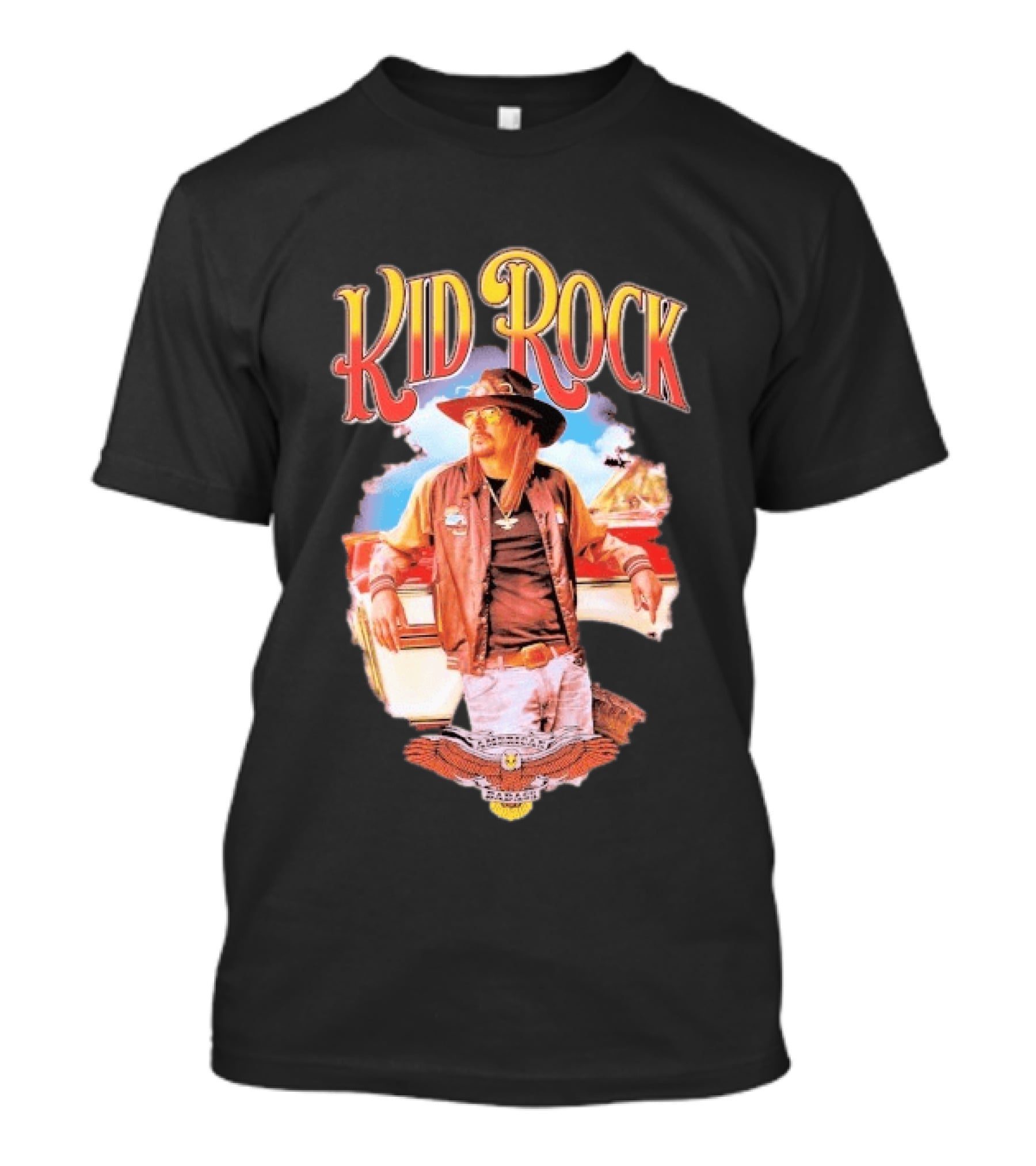 Kid Rock American Badass Mean Lean Car Scene Vintage Style Iconic Look T-Shirt