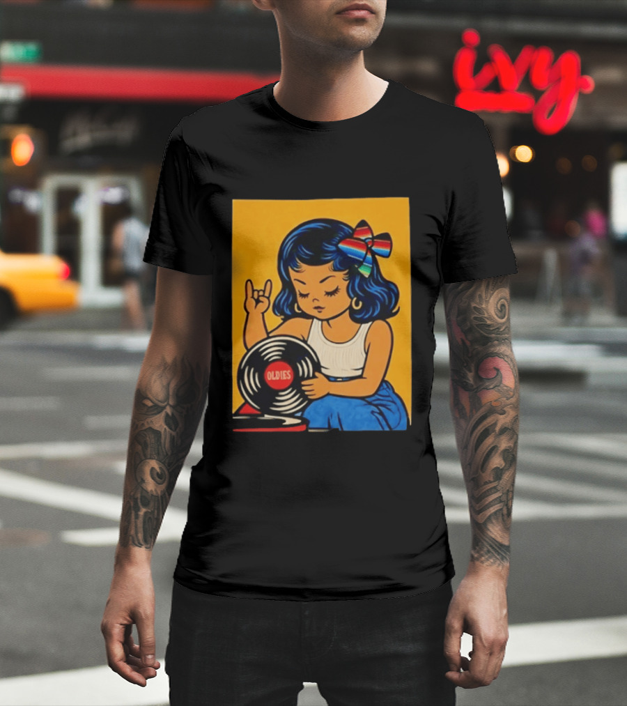 Oldies Lil Chingona Halloween 2026 Retro Record T-Shirt