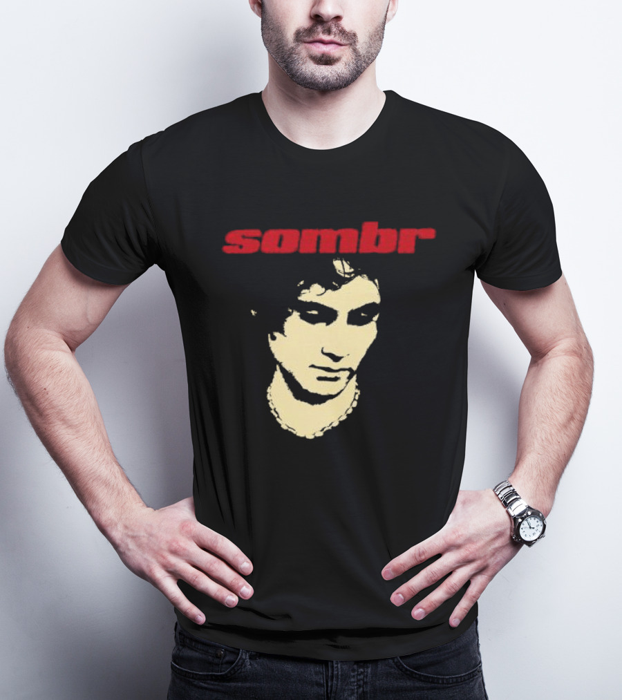 Sombr Looking Down Photo Black Tour Store T-Shirt