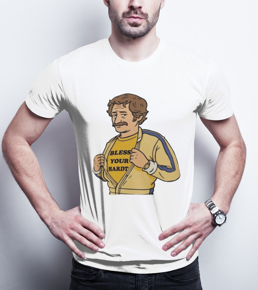 Bless Your Hardt Damn I'm Good Cartoon 70s Style Mustache Vintage Look T-Shirt
