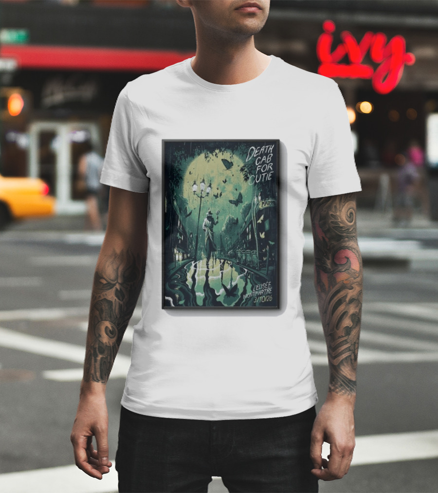 Death Cab For Cutie Elysee Montmartre Concert Paris Oct 3 2026 T-Shirt
