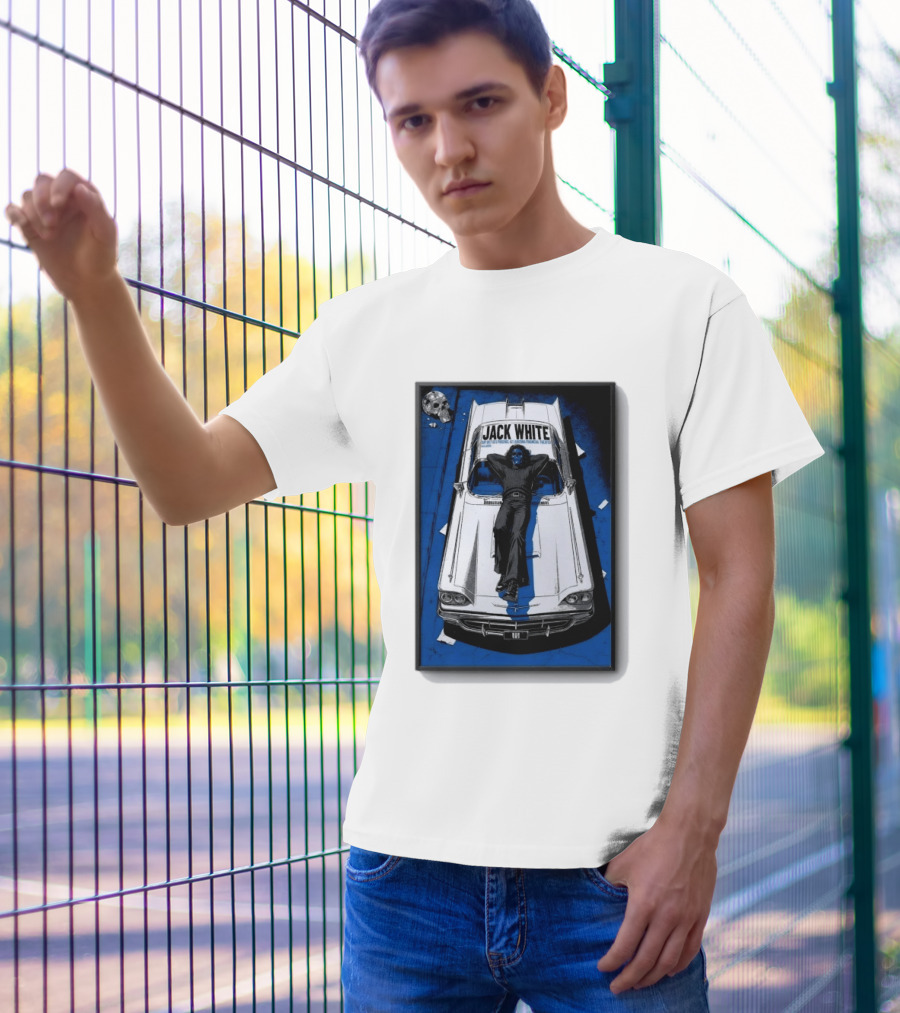 Jack White Phoenix AZ Concert October 3 2026 Classic Car And Skull T-Shirt