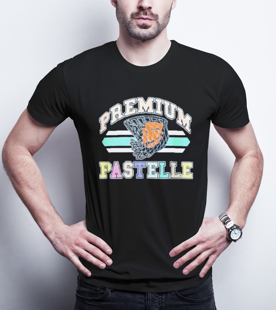 Lebron James Premium Pastelle Basketball Net Orange Ball T-Shirt