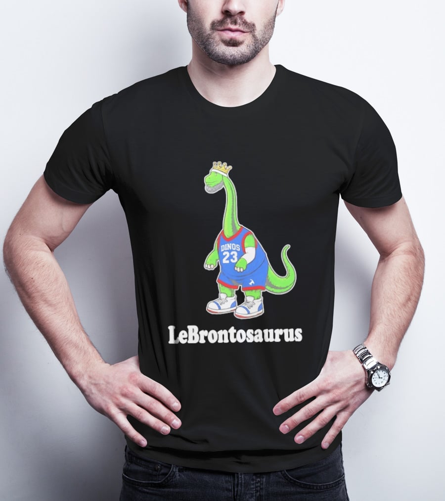 LeBrontosaurus 23 Dinos Dinosaur Basketball Crown Basketball T-Shirt