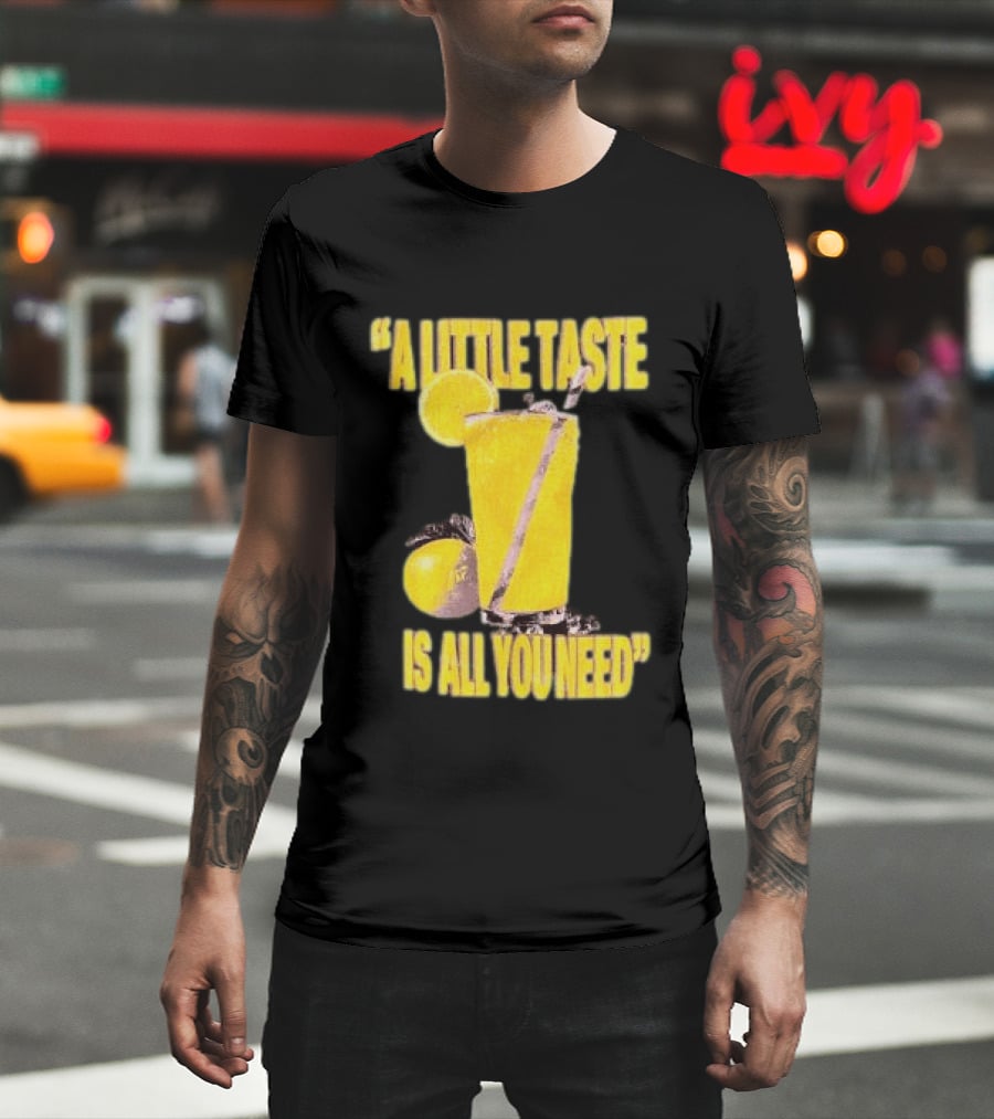 Louis Tomlinson Store Lemonade Black A Little Taste Is All You Need T-Shirt