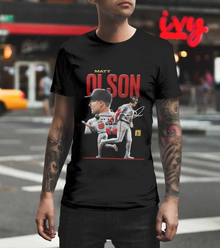 Matt Olson Atlanta Braves MLB 28 Foul Territory Players T-Shirt