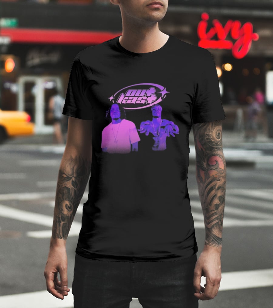 Outkast Big Boi André 3000 Purple Style Iconic Duo T-Shirt