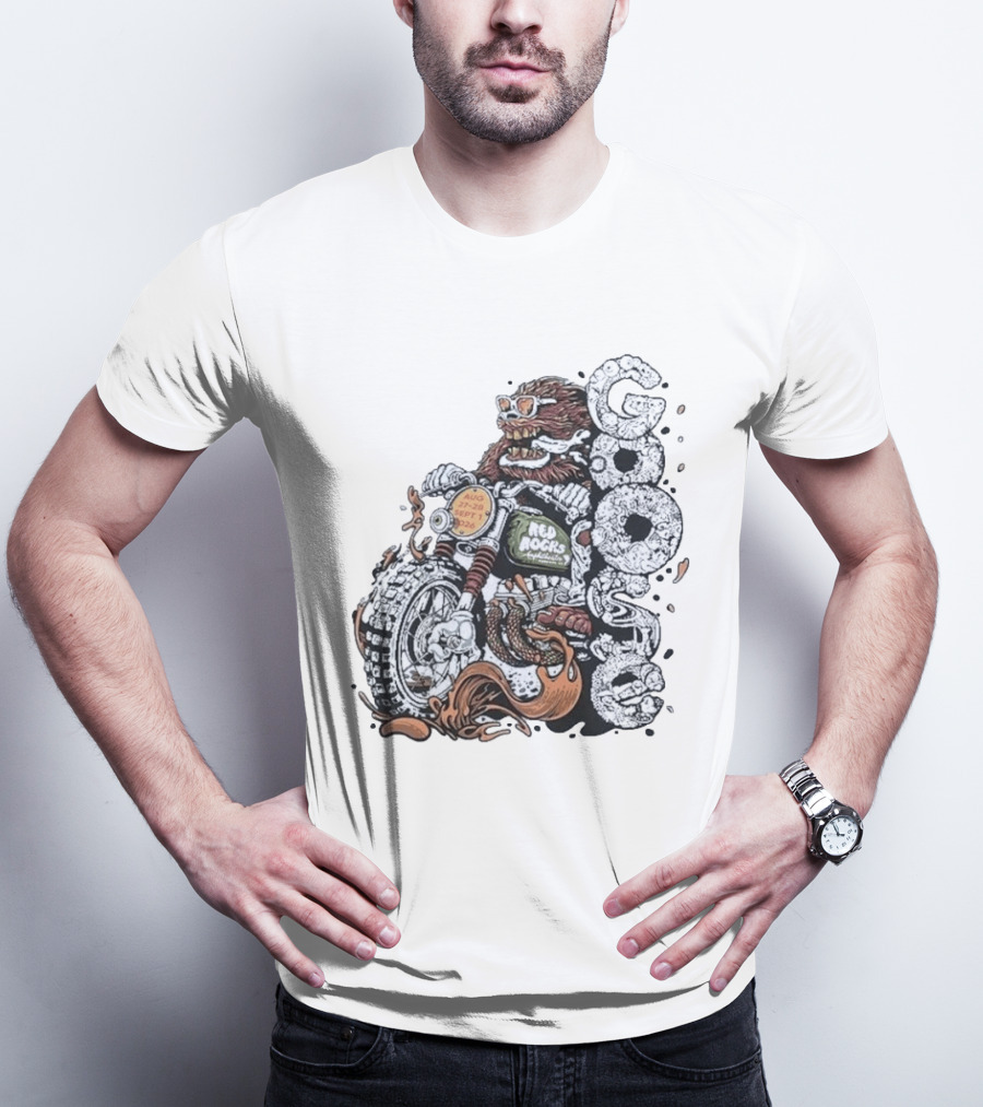 Goose Red Rocks 2026 Motorcycle Bear August September Event T-Shirt
