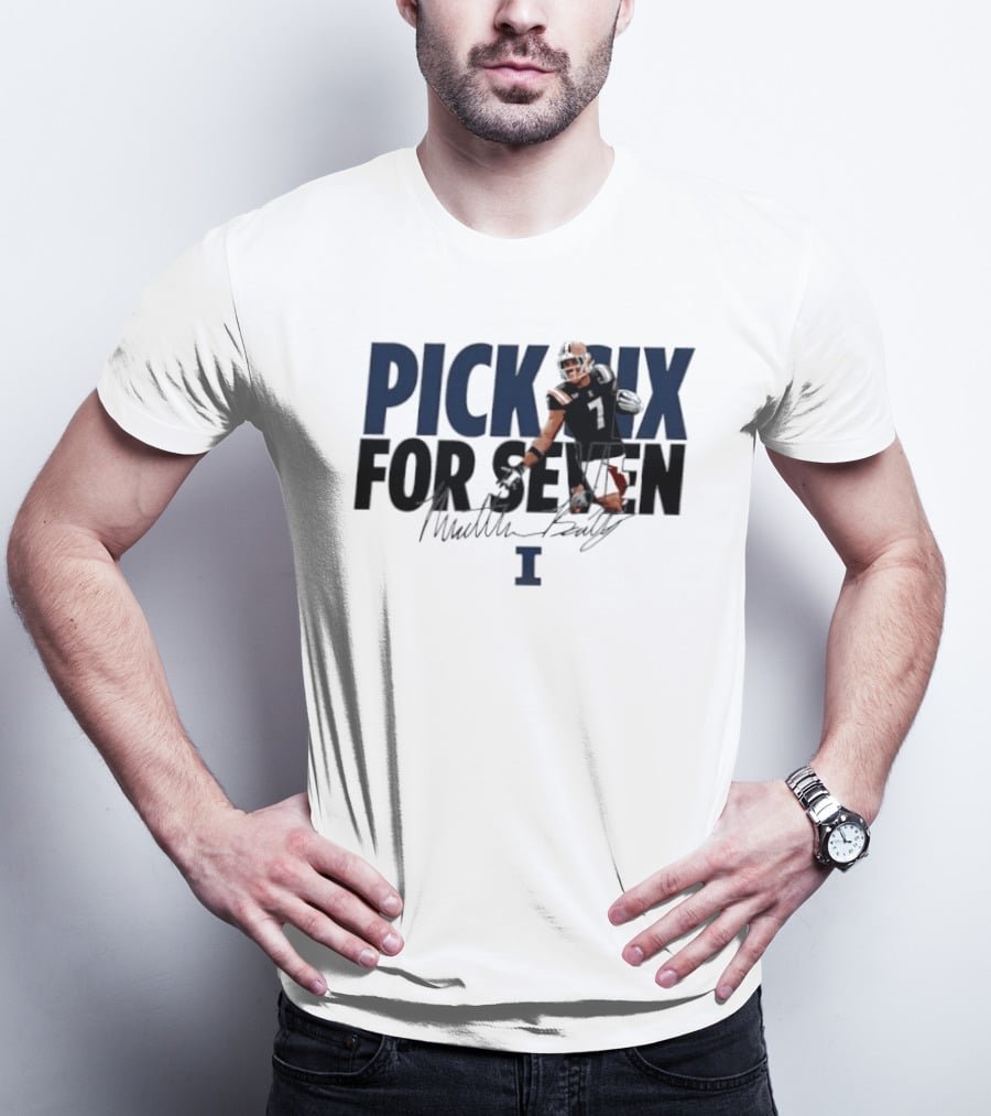 Illinois Fighting Illini Matthew Bailey Pick Six For Seven T-Shirt