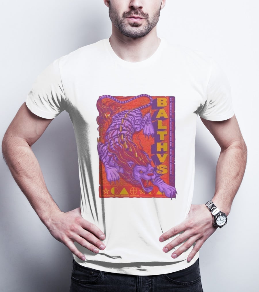 Original Balthvs San Diego Oct 2026 Featuring Richard Houghten Vibrant Lion T-Shirt