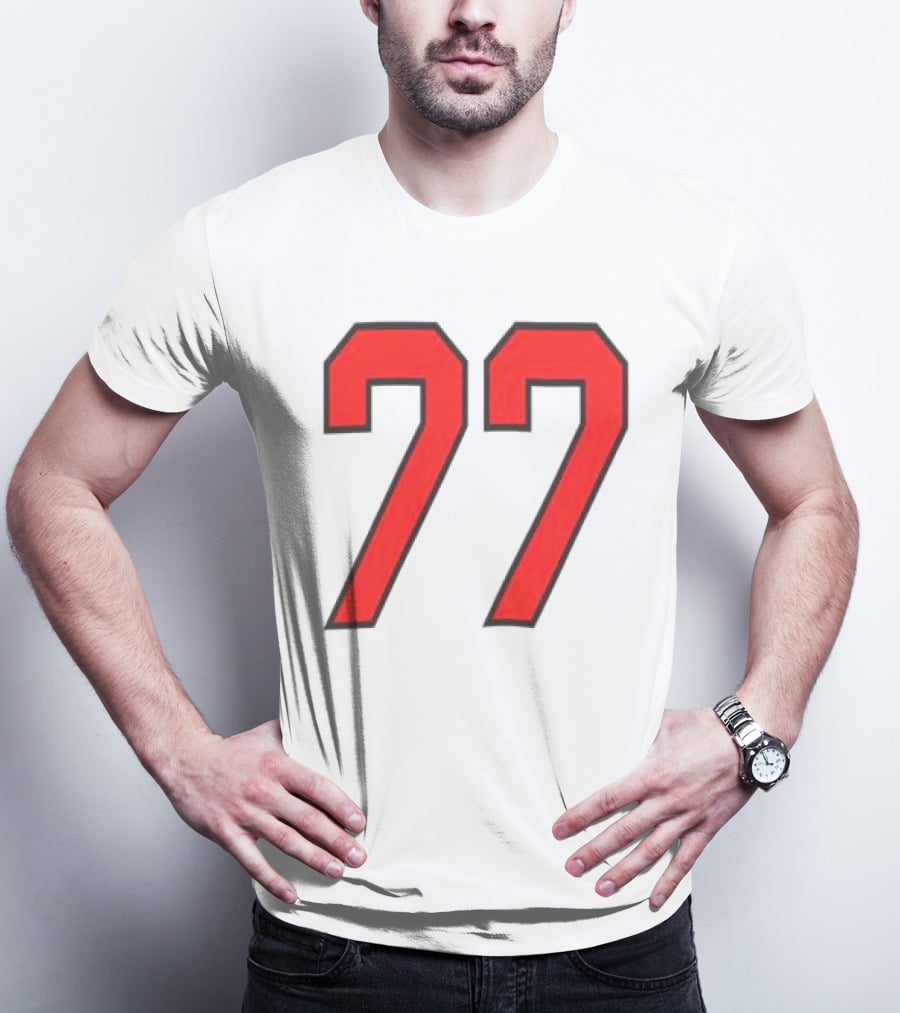 Sombr Tour Store 77 Red Ringer Classic Block Number T-Shirt