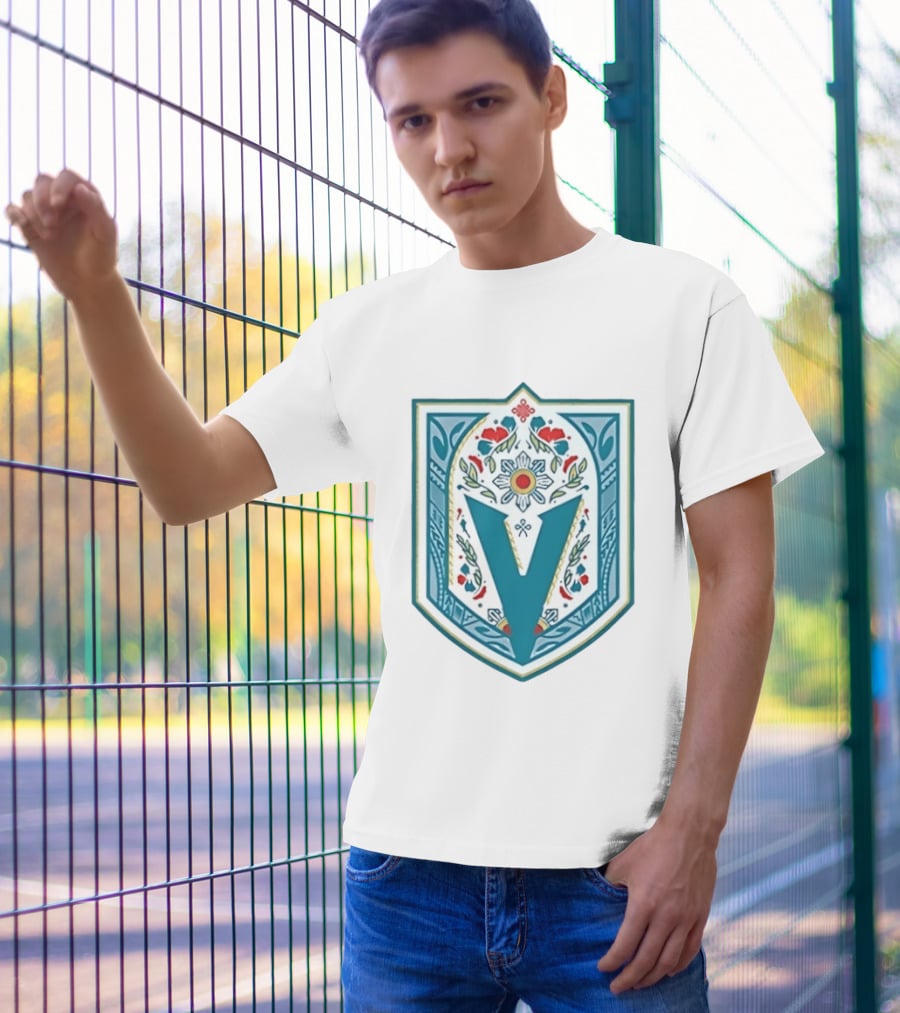 Vegas Golden Knights Floral Crest OneRealm V T-Shirt