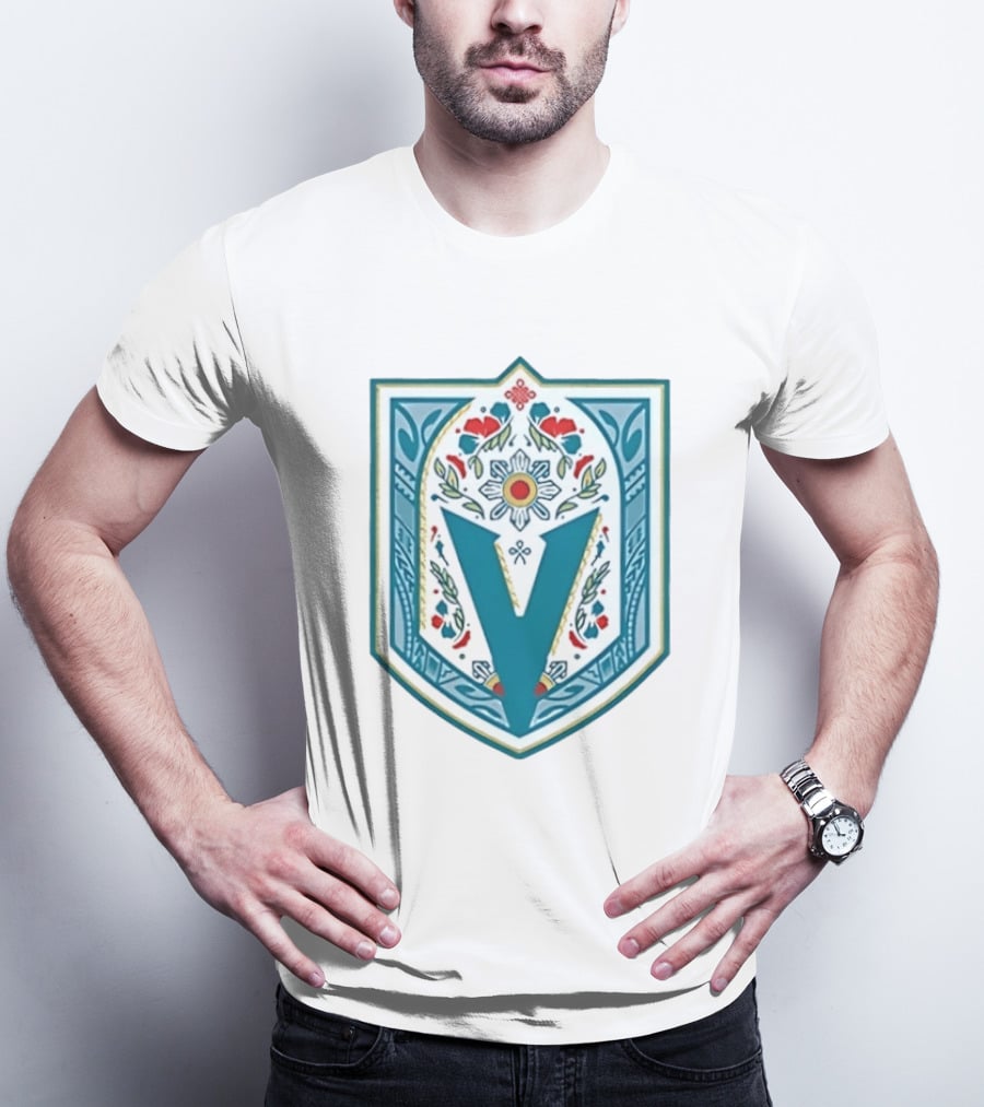 Vegas Golden Knights Floral Crest OneRealm V T-Shirt