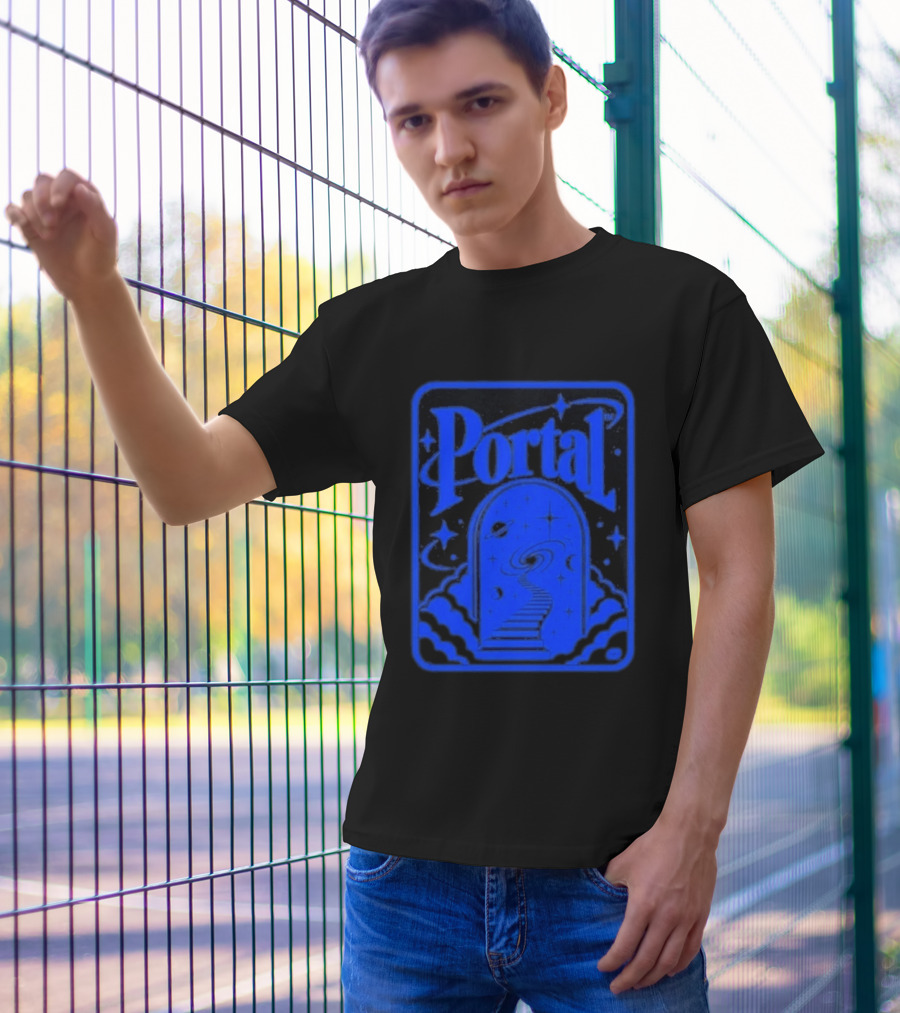Synaptrix Labs Limited Edition Portal Cosmic Stairway Stars And Planets T-Shirt