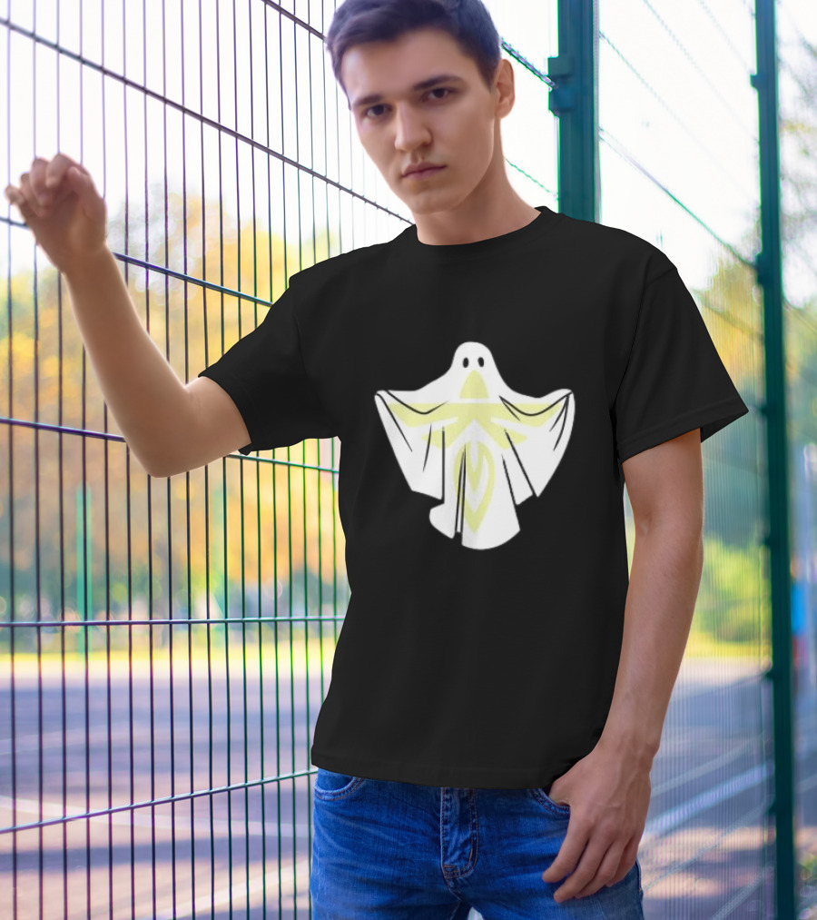 Firefly Store White Blue Ghost Halloween Space T-Shirt