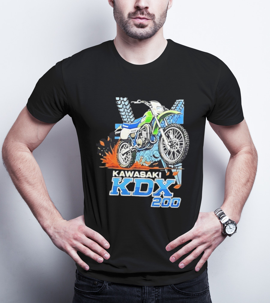 Kawasaki KDX 200 Dirt Bike Adventure Off Road T-Shirt