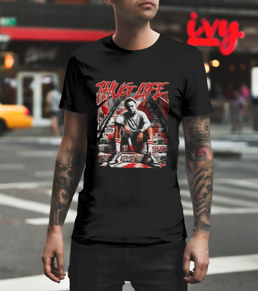 Thug Life Michael Myers Graffiti Street T-Shirt