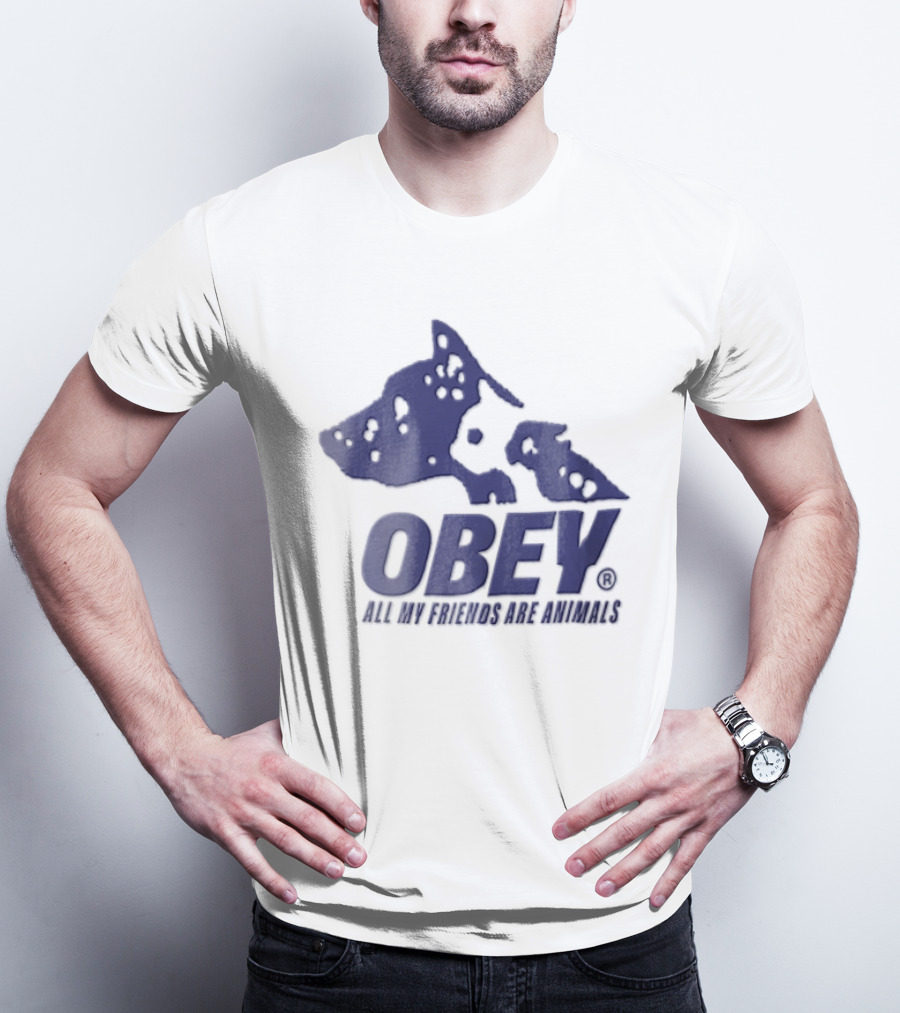 Obey All My Friends Are Animals Dog T-Shirt