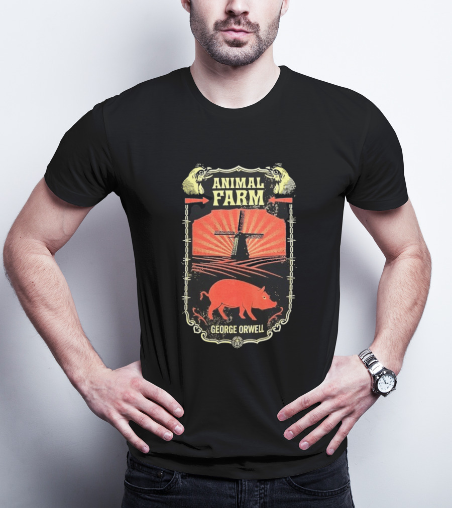 Animal Farm Obey George Orwell Classic Windmill And Pig T-Shirt