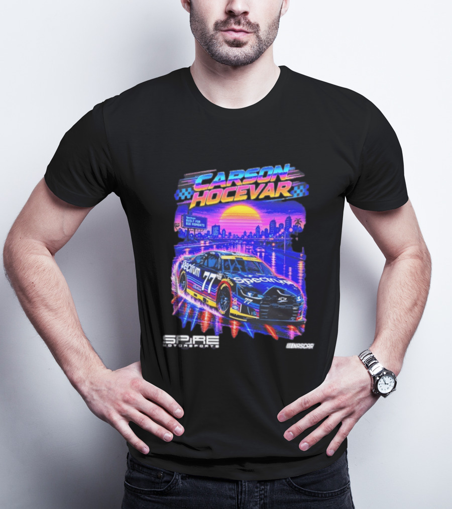 Carson Hocevar Spectrum Spire Motorsports No. 77 NASCAR Built For Big Moments T-Shirt