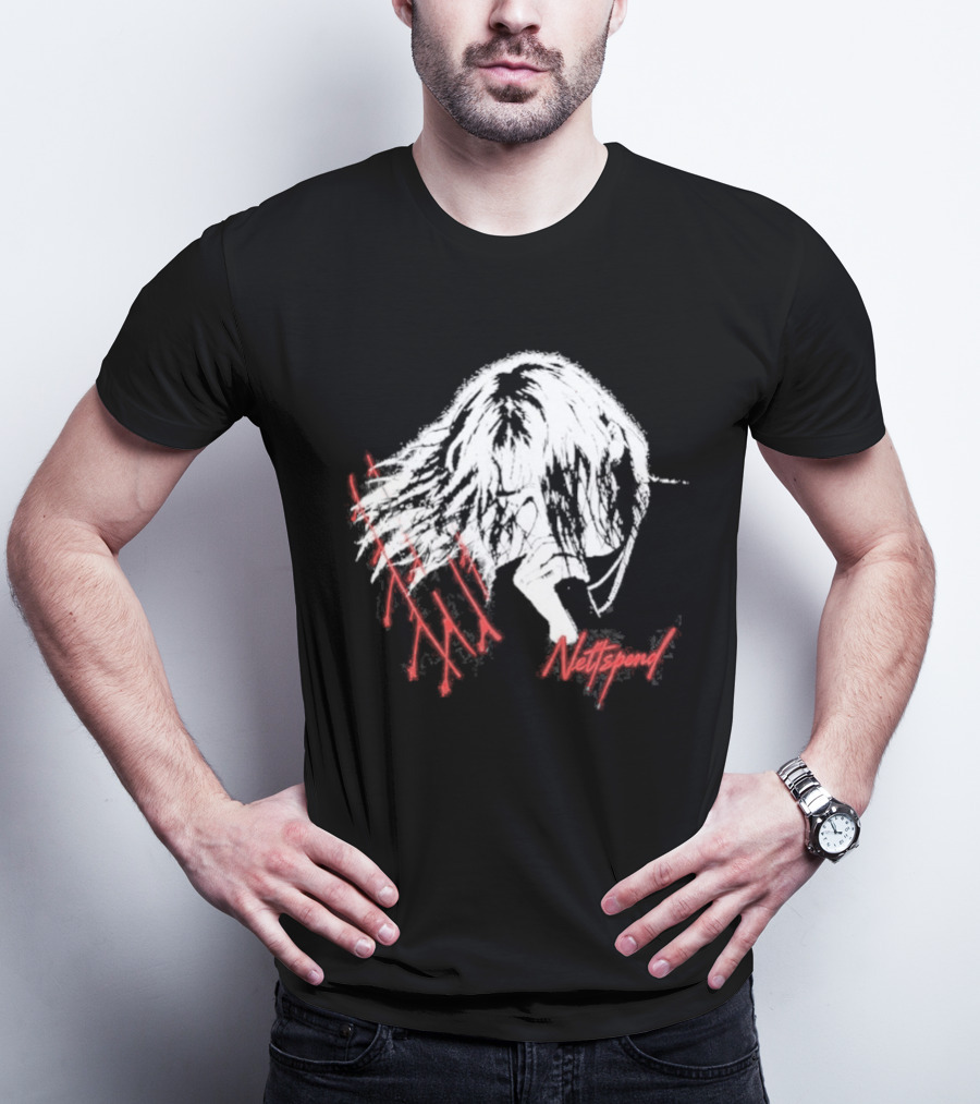 Nettspend Early Life Crisis Slash White And Red Sketch T-Shirt