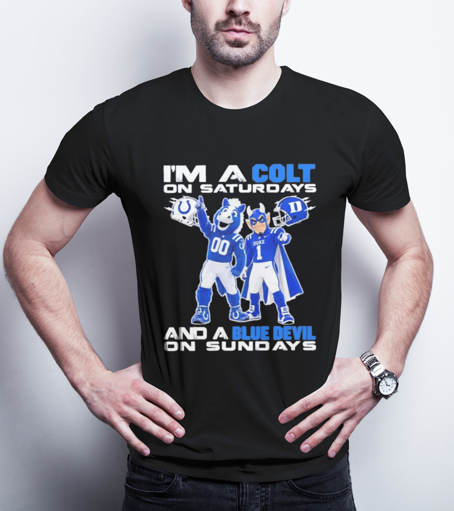 Indianapolis Colts Saturdays Duke Blue Devils Sundays Mascots T-Shirt