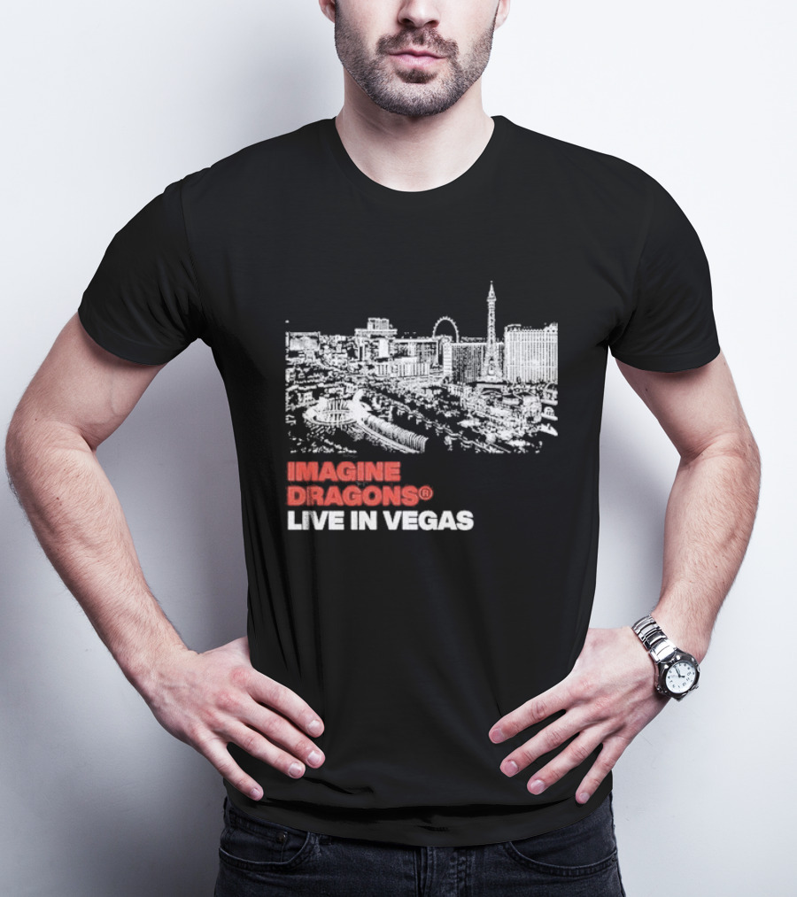 Imagine Dragons Live In Vegas Skyline Concert T-Shirt