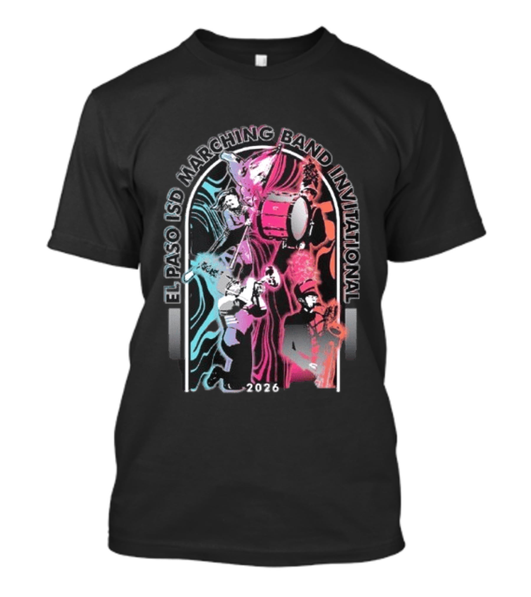 El Paso ISD Marching Band Invitational 2026 Music Performance Event T-Shirt