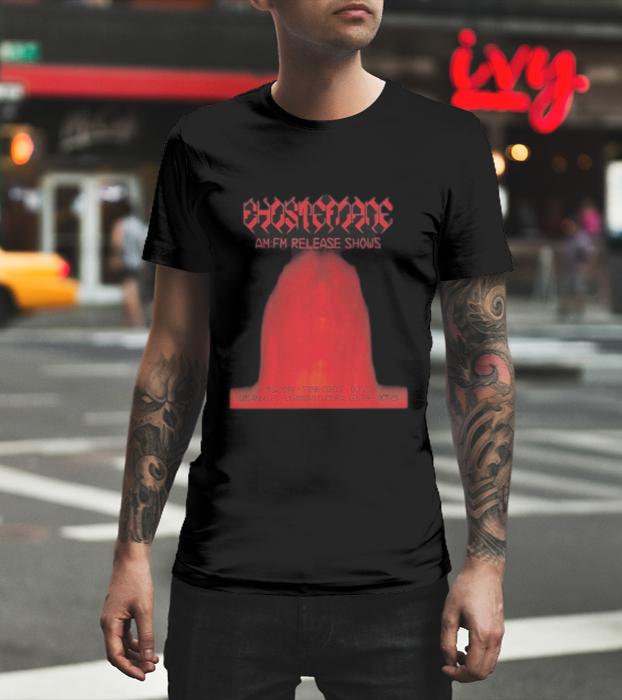 Ghostemane AM:FM Release Shows New York Stone Circle Oct 22 Los Angeles Ukrainian Cultural Center Oct 25 T-Shirt