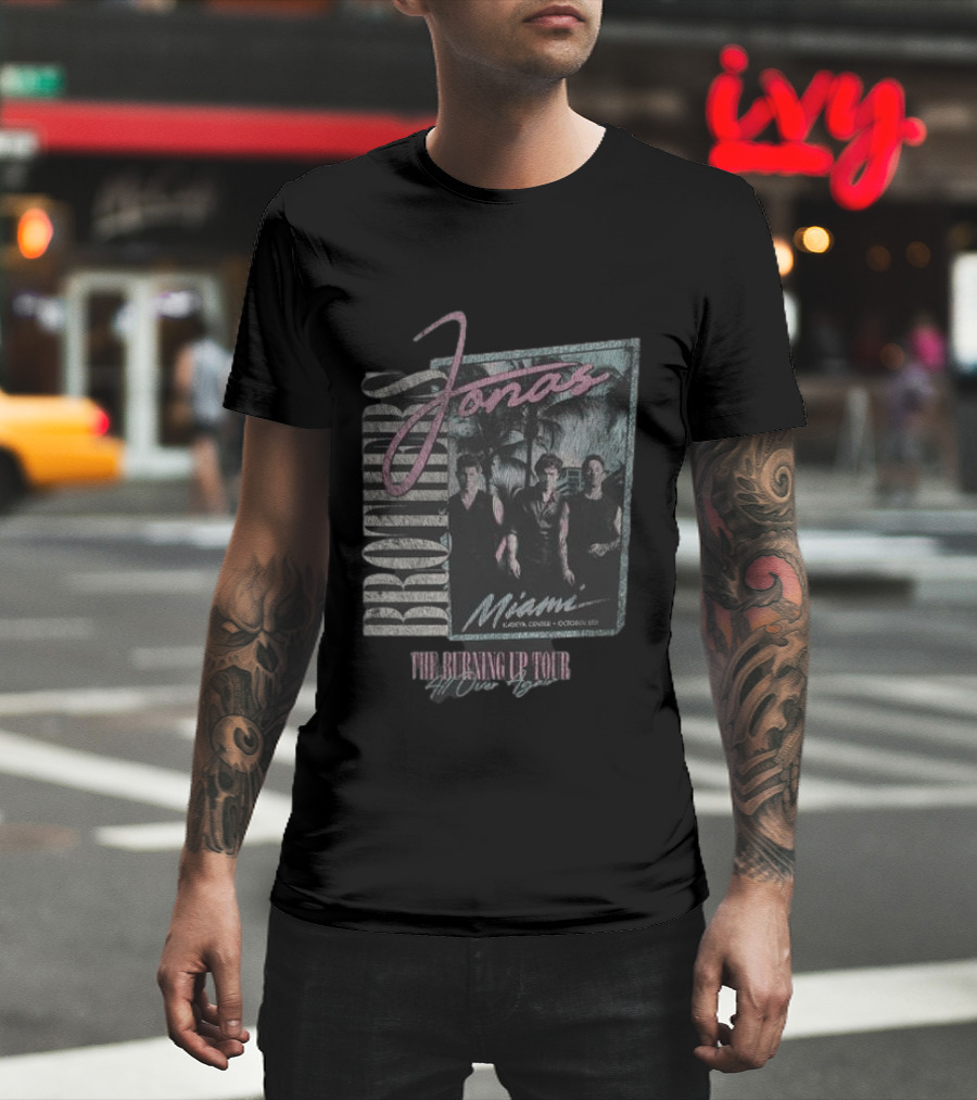 Jonas Brothers The Burning Up Tour Miami October Concert T-Shirt