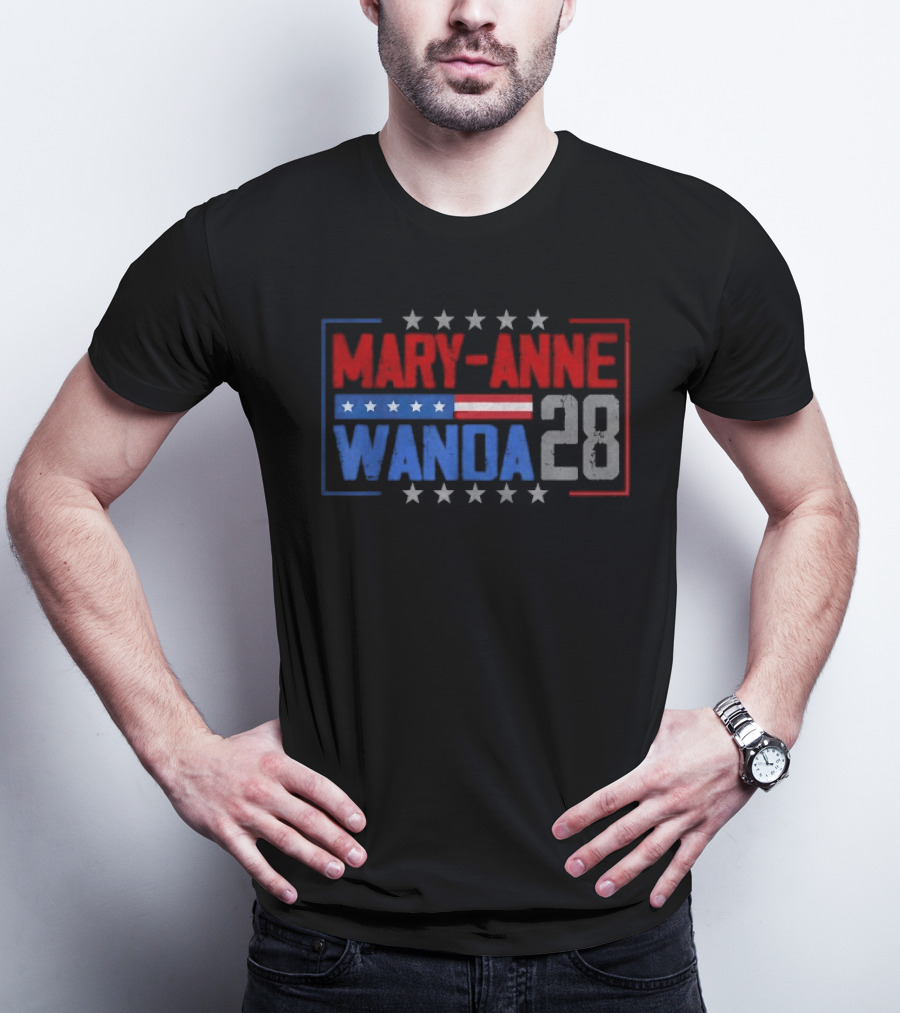 Mary Anne Wanda 28 American Flag Stars And Stripes T-Shirt