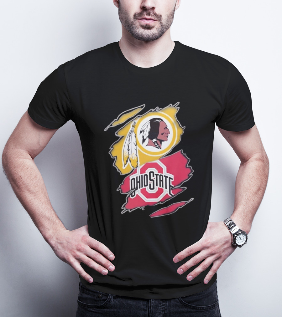 Washington Redskins Ohio State Buckeyes Collage T-Shirt