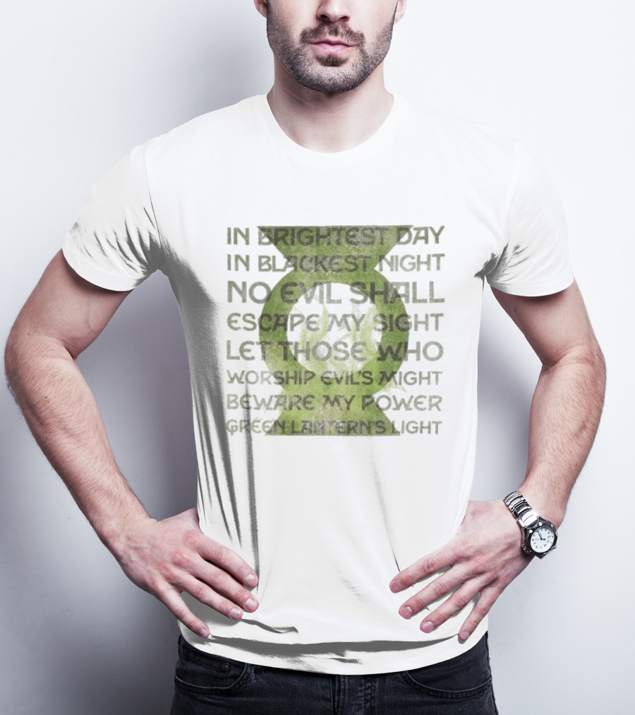 Heroes Villains Store Green Lantern's Oath In Brightest Day In Blackest Night No Evil Shall Escape Green Lantern's Light T-Shirt