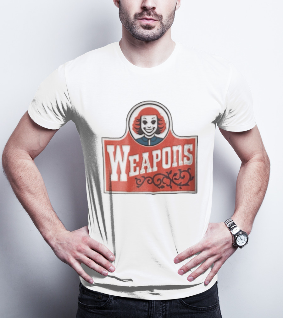 Weapons Little Audrey Face Red Whimsical Playful T-Shirt