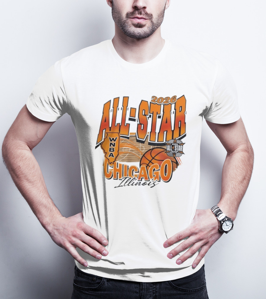 WNBA All Star 2026 Chicago Illinois Basketball Event T-Shirt