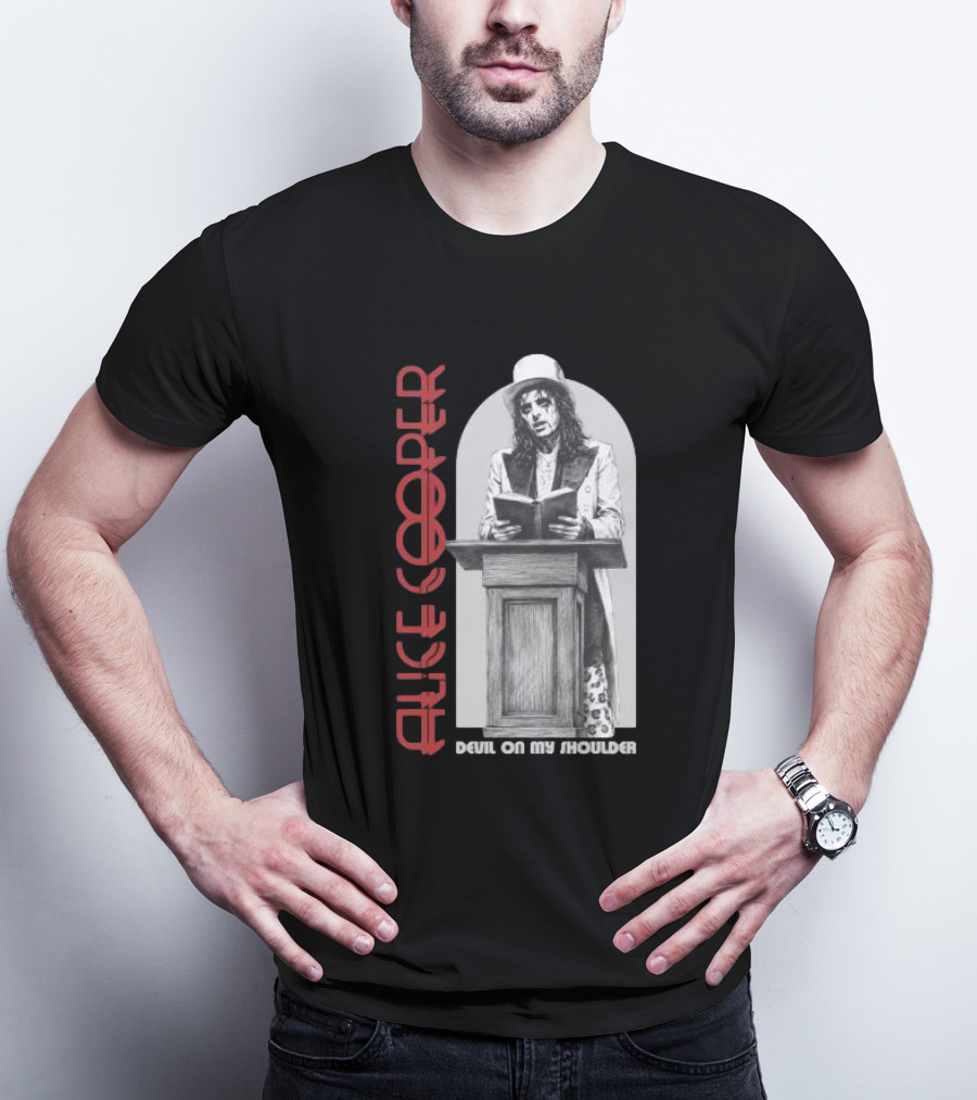 Alice Cooper Devil On My Shoulder Classic Rock Merchandise T-Shirt