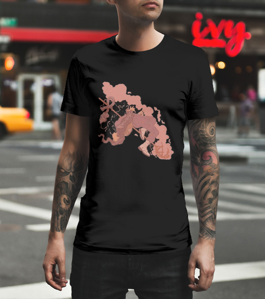 Demon Hunter Exile Warrior Art With Sword And Abstract T-Shirt