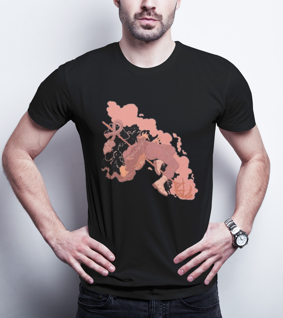 Demon Hunter Exile Warrior Art With Sword And Abstract T-Shirt