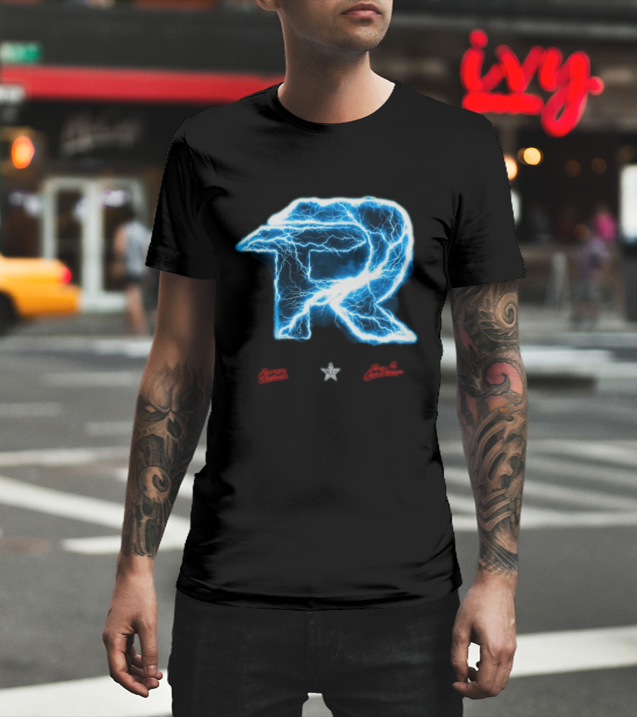 Fuerza Regida Lightning R Blue Electric Energy T-Shirt