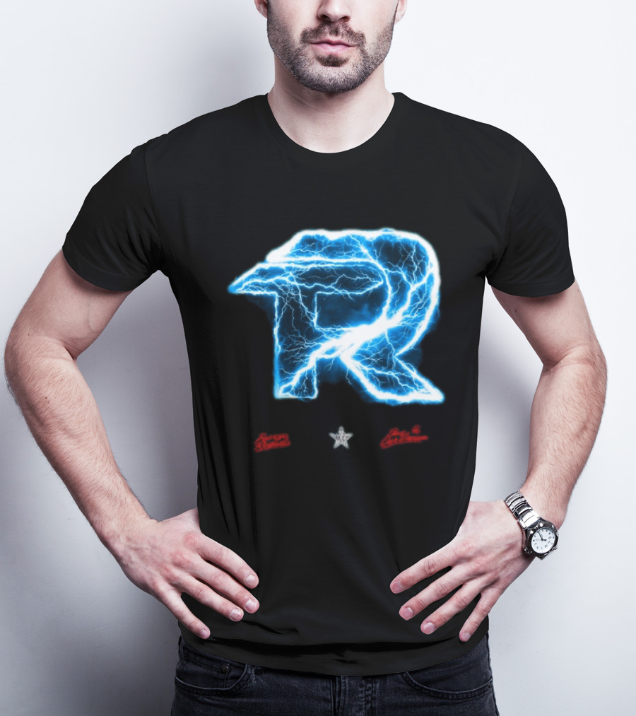Fuerza Regida Lightning R Blue Electric Energy T-Shirt