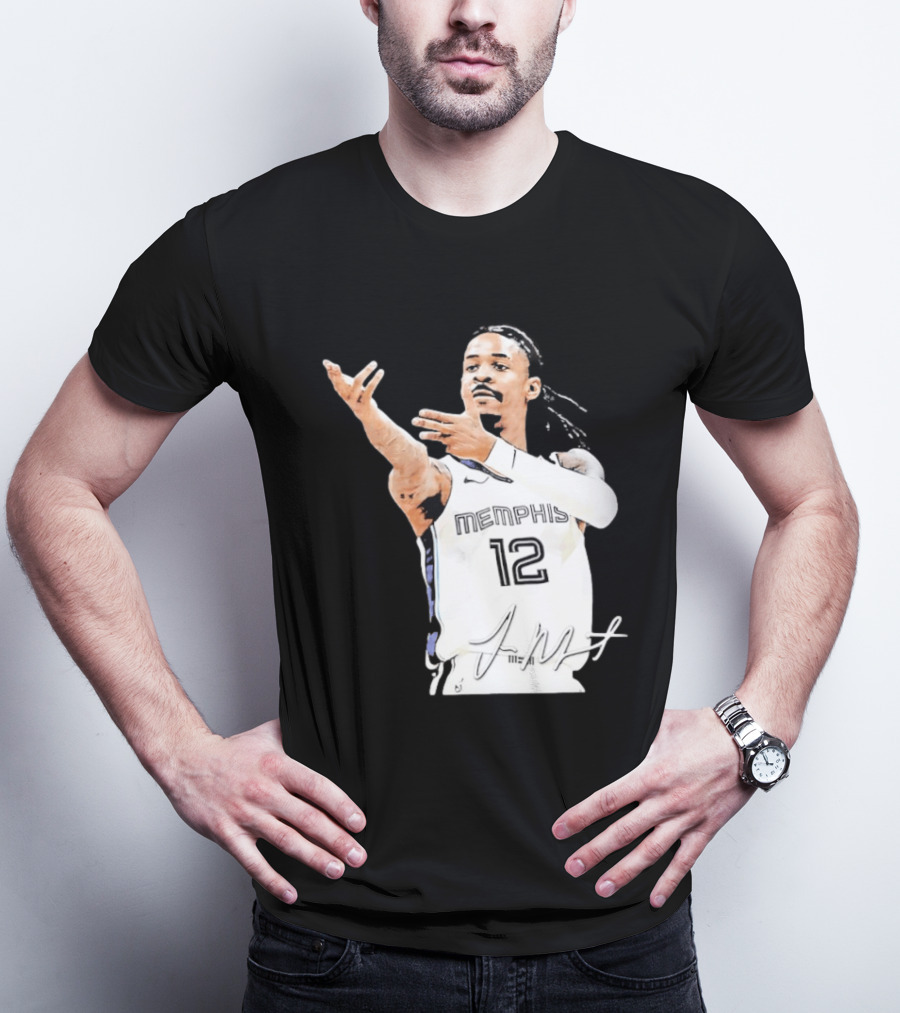 Ja Morant Memphis Grizzlies 12 Basketball Star Signature Edition 2026 T-Shirt