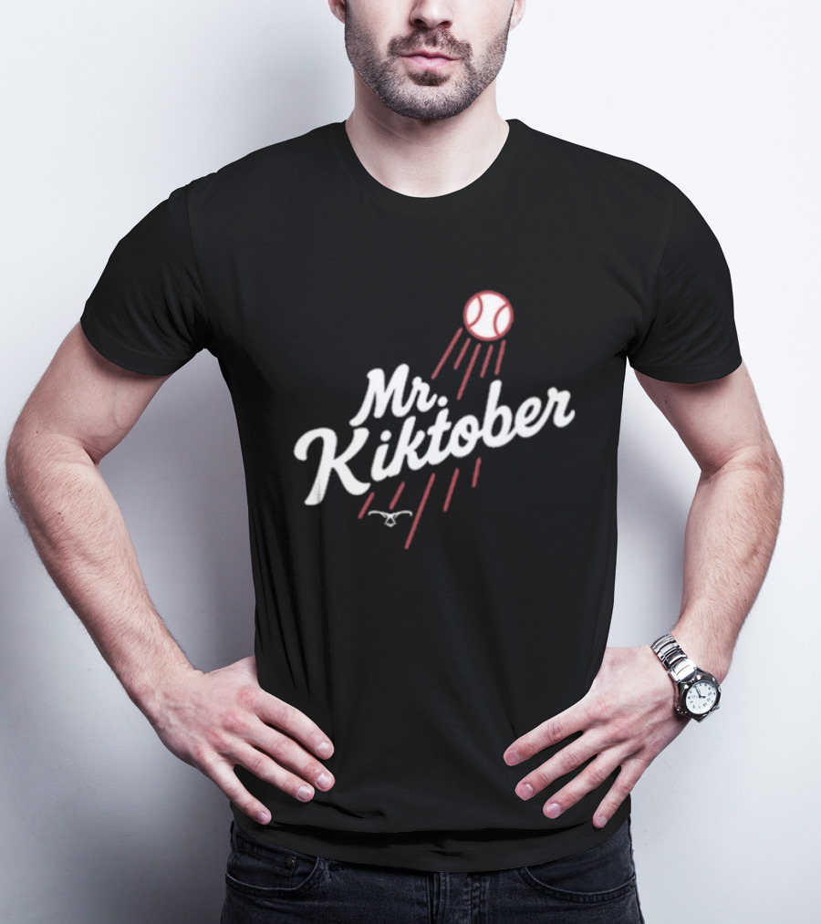 Kiké Hernández Mr Kirktober Los Angeles Dodgers Baseball T-Shirt