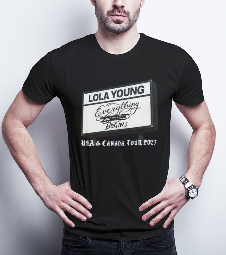 Lola Young Everything Begins USA Canada Tour 2027 T-Shirt